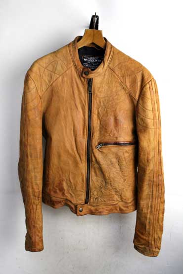 【楽天市場】シングルライダース メンズ 中古 重厚 BROGDEN TRACK【M】袖ライン 本革 革ジャン 皮ジャン レザージャケット【古着 ...