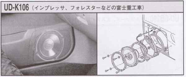 【楽天市場】スピーカー取付キット UD-K106 【インプレッサ/フォレスター用】：クレールオンラインショップ