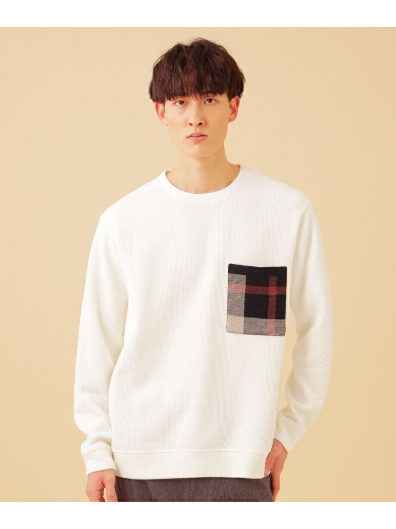 【楽天市場】【SALE／35%OFF】チェックポケットダブルフェイスロンT CB CRESTBRIDGE ブルーレーベル / ブラックレーベル ...