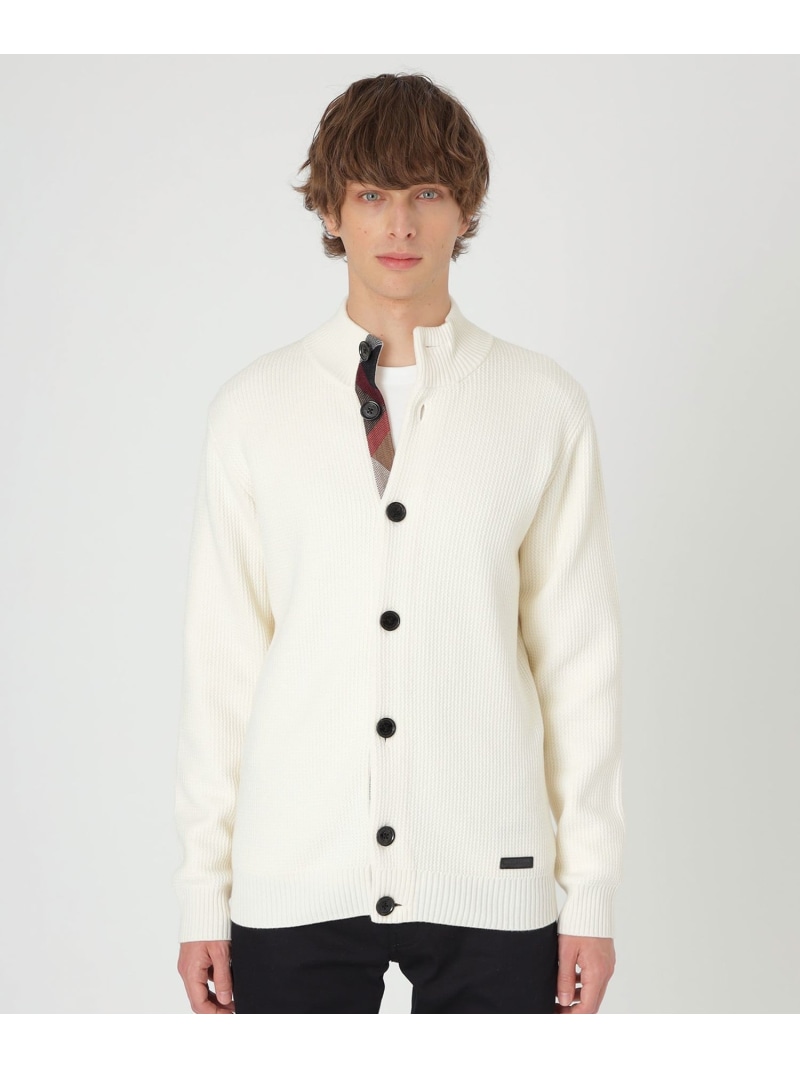 【楽天市場】【SALE／52%OFF】パーシャルチェックハイネックカーディガン BLACK LABEL CRESTBRIDGE ブルーレーベル ...