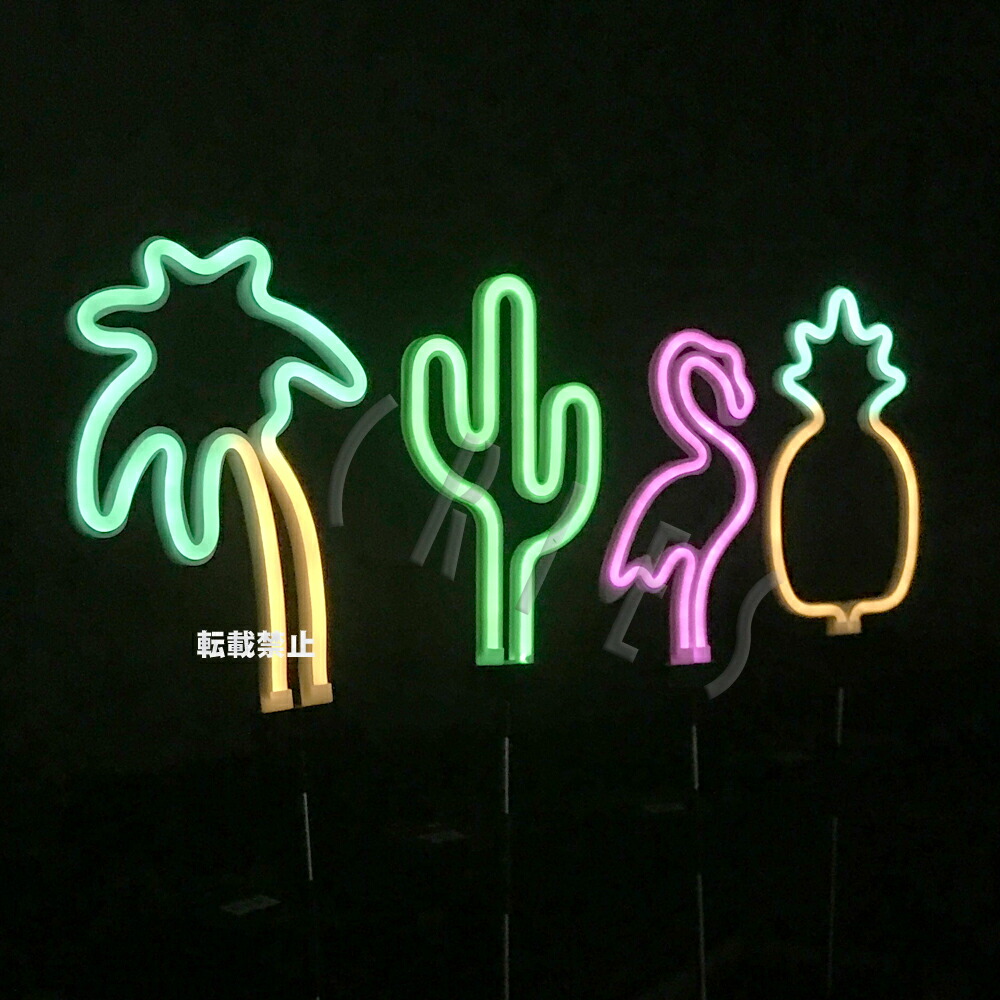 【楽天市場】【DULTON】NB-0543CT SOLAR NEON LIGHT CACTUS FLAMINGO PINE PALM TREE ...