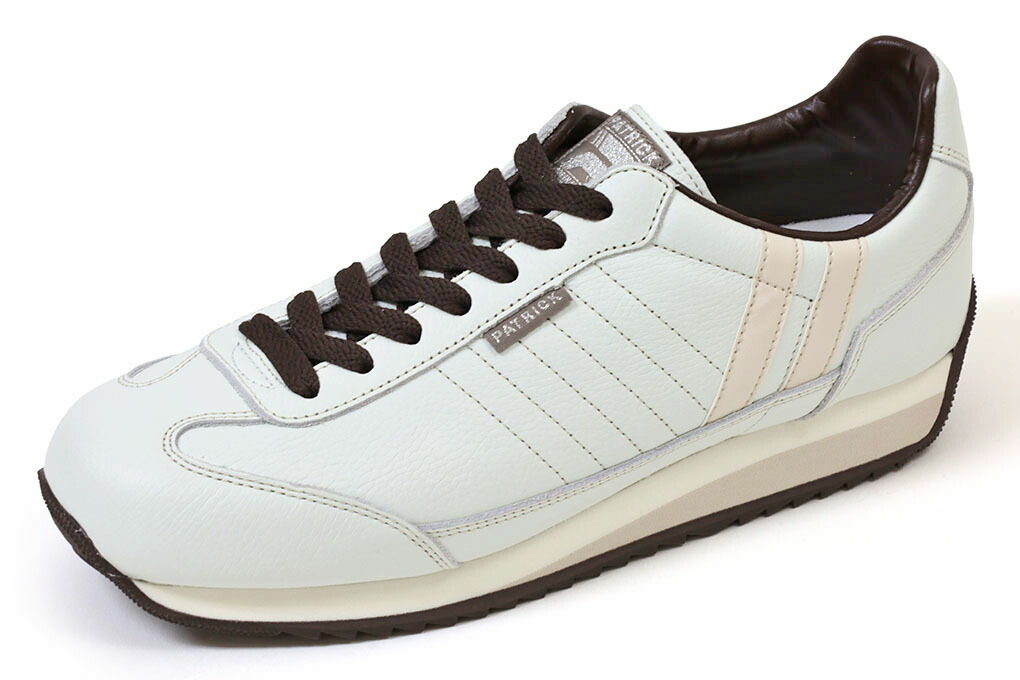 【楽天市場】パトリック マラソンレザー ホワイト×チョコ PATRICK MARATHON-L WH/CH：CRISPIN（クリスピン）