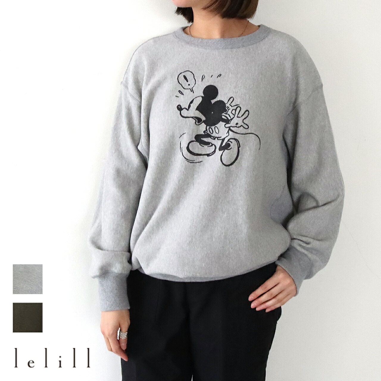 【楽天市場】【LINE10％OFFキャンペーン】lelill レリル レディース トップス ミッキーロングスウェット 52413412 ...