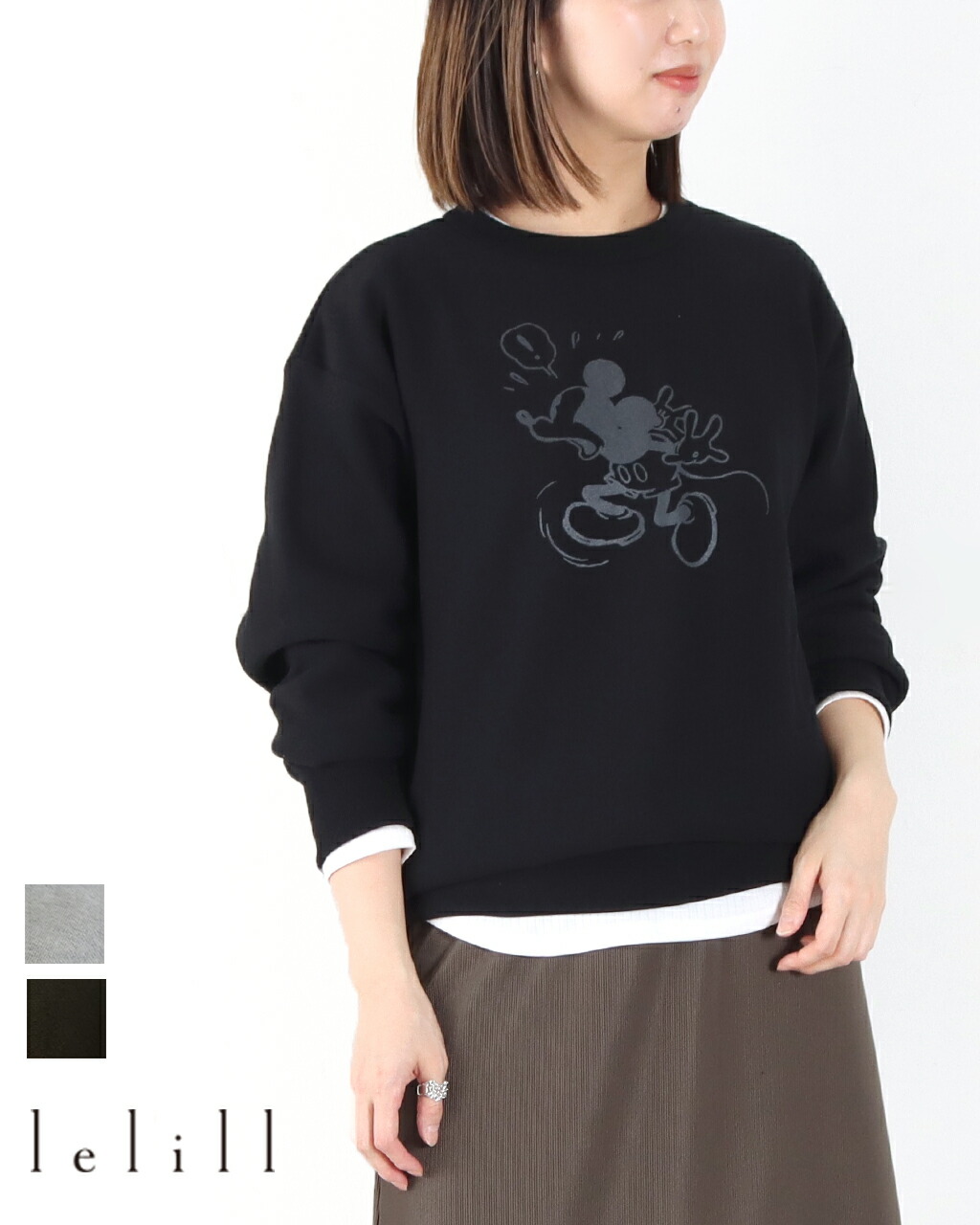 【楽天市場】\エントリーで最大100%キャッシュバック&1500円クーポン／lelill レリル レディース トップス ミッキーロング ...