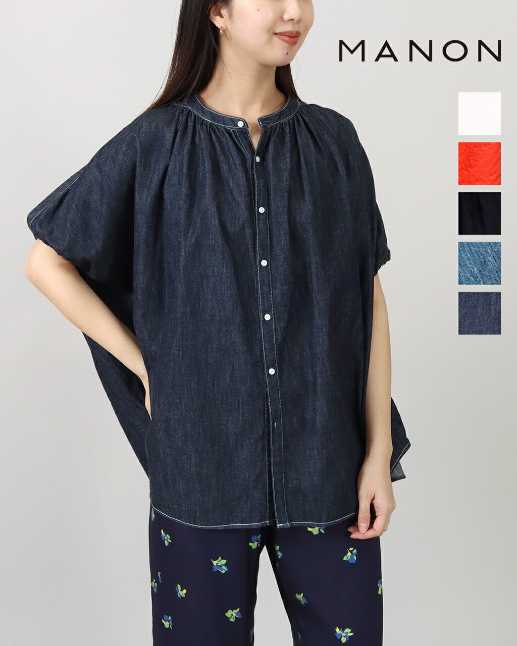 【楽天市場】【25SS先行予約】MANON マノン パフ スリーブ アミカル シャツ レディース ブラウス トップス パフスリーブ MNN-SH-292 公式 正規品：CROCHET クロシェ