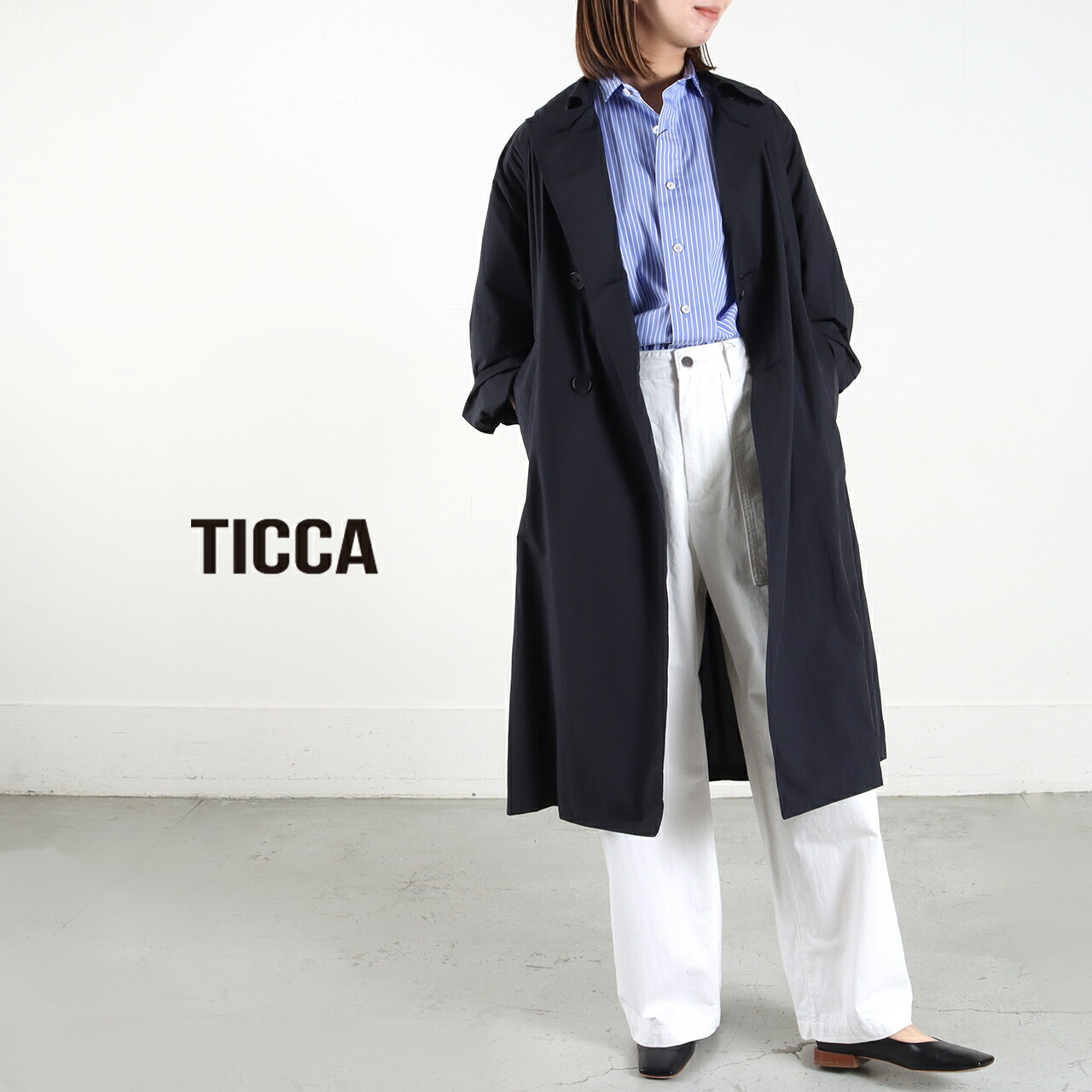 【楽天市場】24SS新作 TICCA コート ティッカ トレンチコート TBDS-162 ショートコート ライトコート シャツコート 軽量 春アウター 厳選春アイテム 公式 正規品 24SS ...