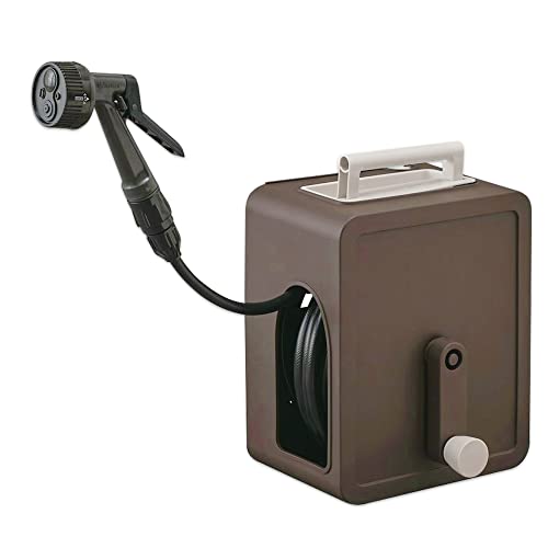 【楽天市場】アイリスオーヤマ ホースリール 15m フルカバーコンパクトホースリール FCH-15MP ブラウン 省スペース コンパクト 軽量：クロスワン 楽天市場店