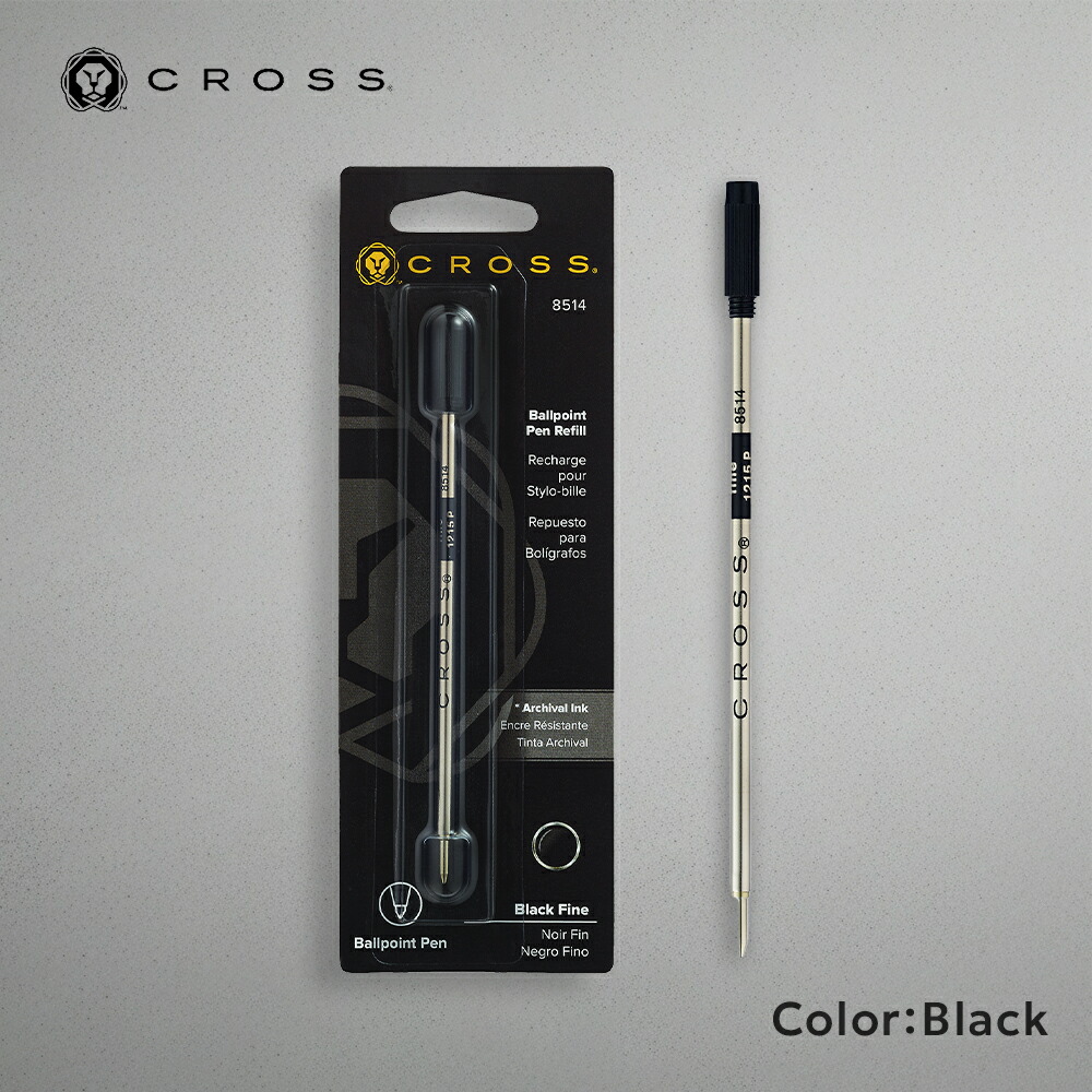 【楽天市場】【クロス直営店】クロス CROSS リフィル 消耗品 ボールペン替芯 黒F カード（ブリスター）タイプ Refills 細字 ...