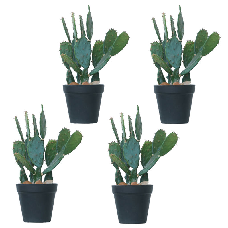 【楽天市場】人工観葉植物 ウチワサボテン ポット 31（4個入り）991100 サボテン （代引き不可） インテリア フェイクグリーン 造花 ...