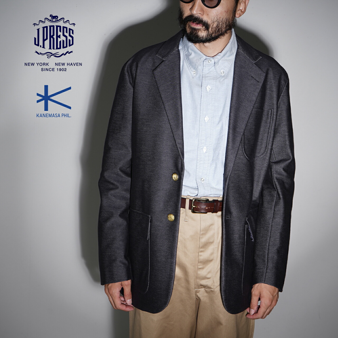 【楽天市場】【クーポン20%OFF】Jプレス J.PRESS × カネマサ KANEMASA 3B ブレザー 3B BLAZER シングル ジャケット ネイビー 紺 メンズ ...