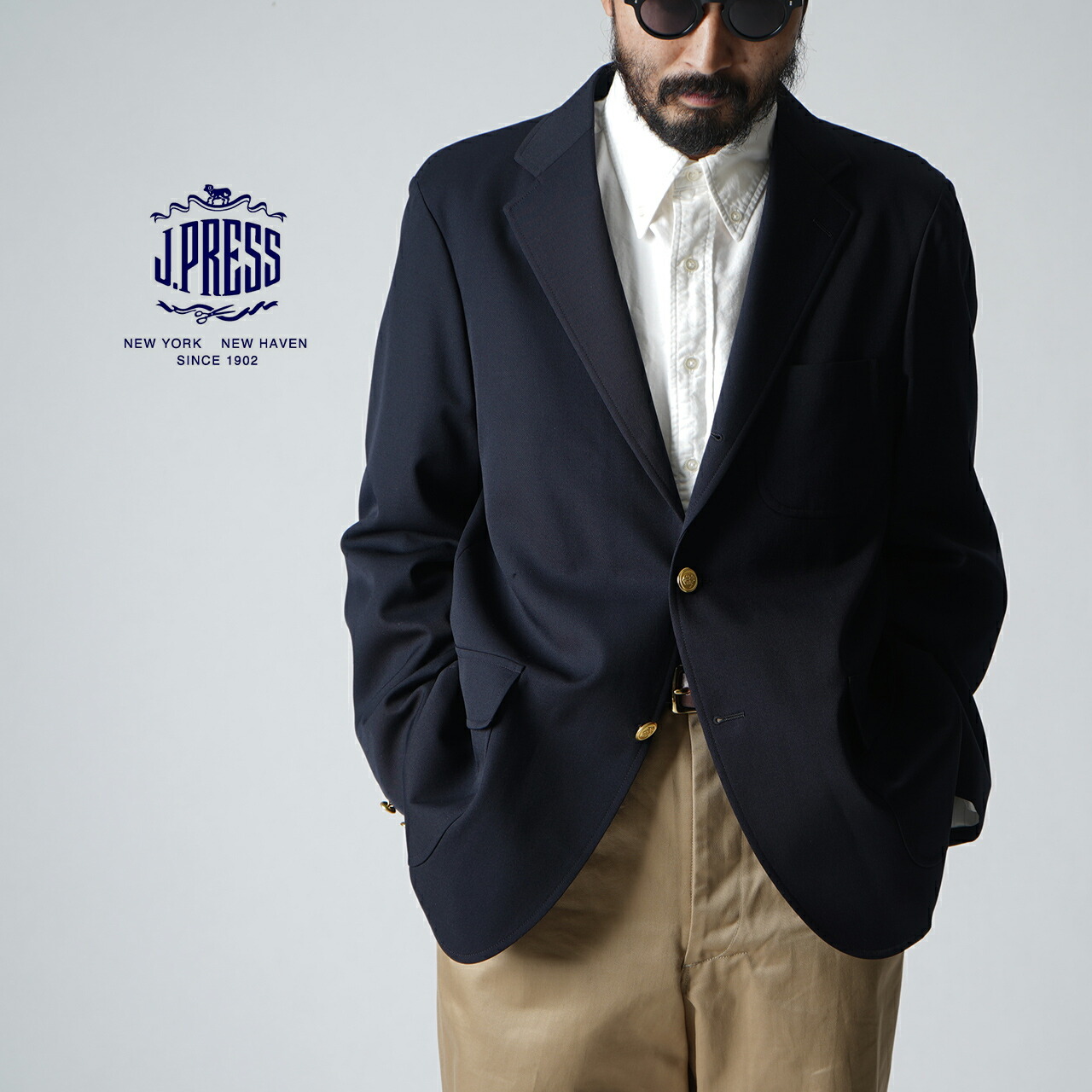 【楽天市場】Jプレス J.PRESS 3B バギー ブレザー 3B BAGGY BLAZER GABARDINE テーラードジャケット ネイビー 紺 メンズ BZOASW0058【送料無料 ...