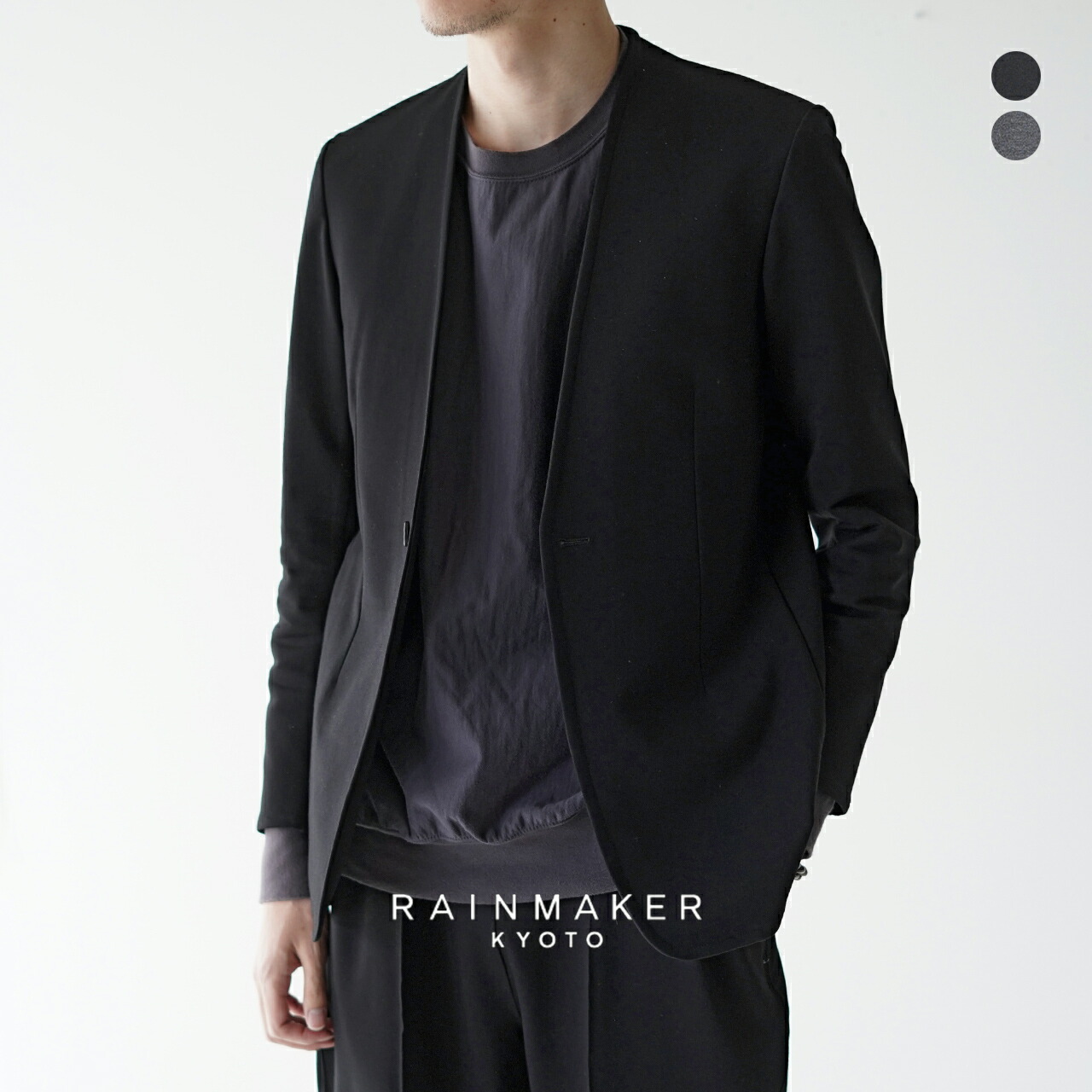 【楽天市場】レインメーカー RAINMAKER ポンチローマ ノーカラー ジャケット PONTE ROMA NO COLLAR JACKET メンズ 2023春夏 RM231-007 【送料 ...
