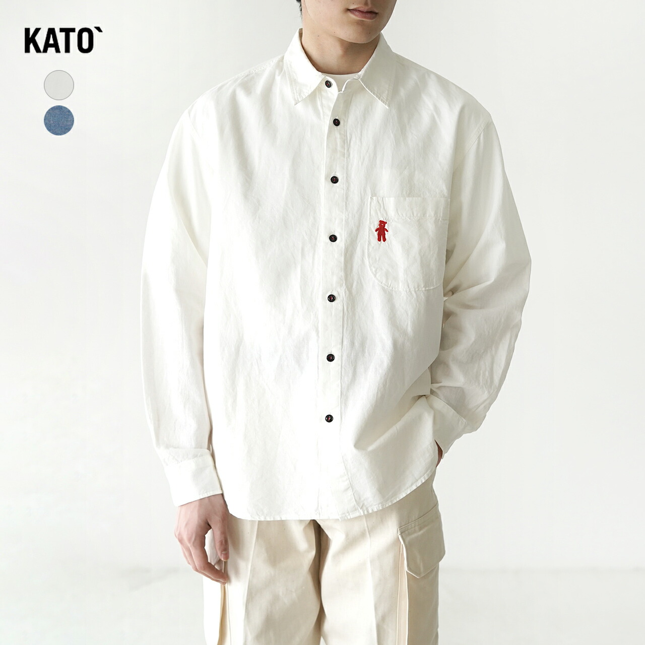 【楽天市場】カトー KATO` コットン リネン シャンブレーシャツ KATO` BEAR メンズ KS2312801 【送料無料】0226 ...