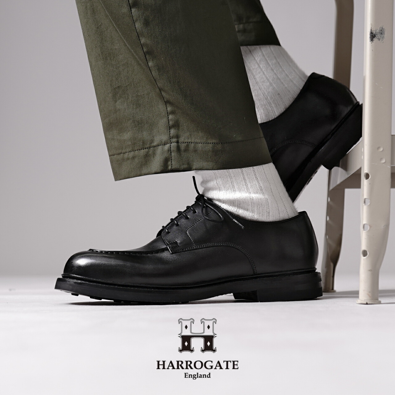 【楽天市場】ハロゲイト HARROGATE エッジウェア EDGEWARE Uチップ シューズ メンズ：Crouka LR／クローカ エルアール