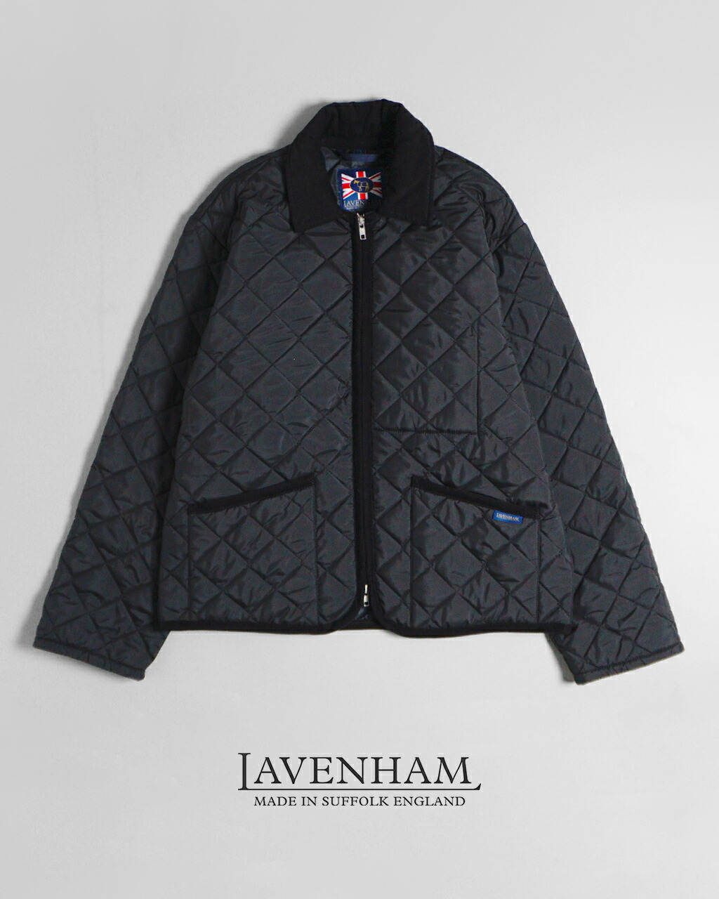 【楽天市場】ラベンハム LAVENHAM テインハム メンズ TEYNHAM MENS レギュラーカラー キルティング ジャケット ブラック ...