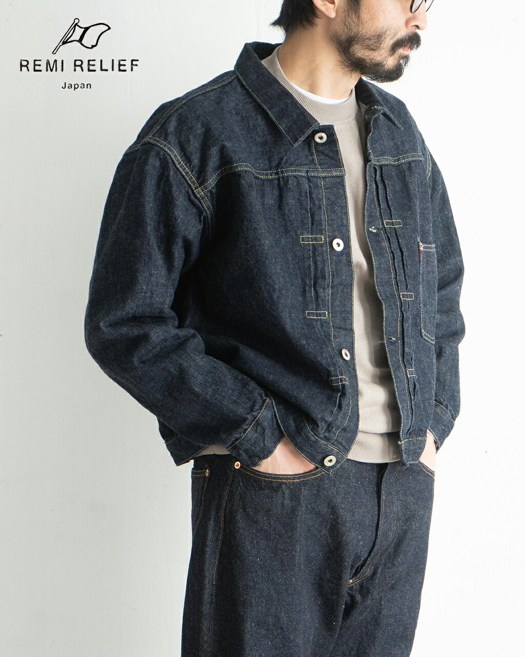 【楽天市場】レミレリーフ REMI RELIEF 12oz DENIM 大戦モデルJKT(ONE WASH) メンズ RN29373045 ...