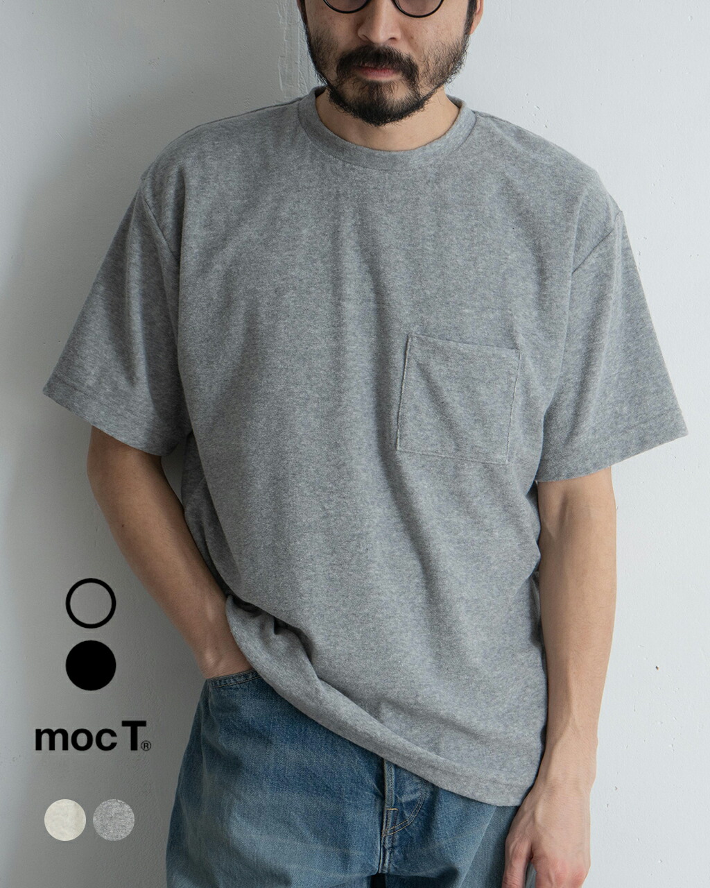 【楽天市場】モクティ mocT Tシャツ ポリエステル コットン パイル ジャージー クルーネック ポケット ショートスリーブ メンズ TC PILE JERSEY CREW NECK ...