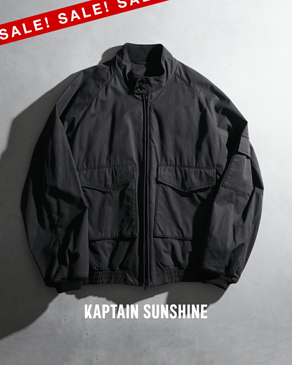 【楽天市場】【SALE！20%OFF】キャプテンサンシャイン KAPTAIN SUNSHINE フライトジャケット C-Gaba WEP G-8 ゴンズ メンズ ブルゾン ネイビー ...