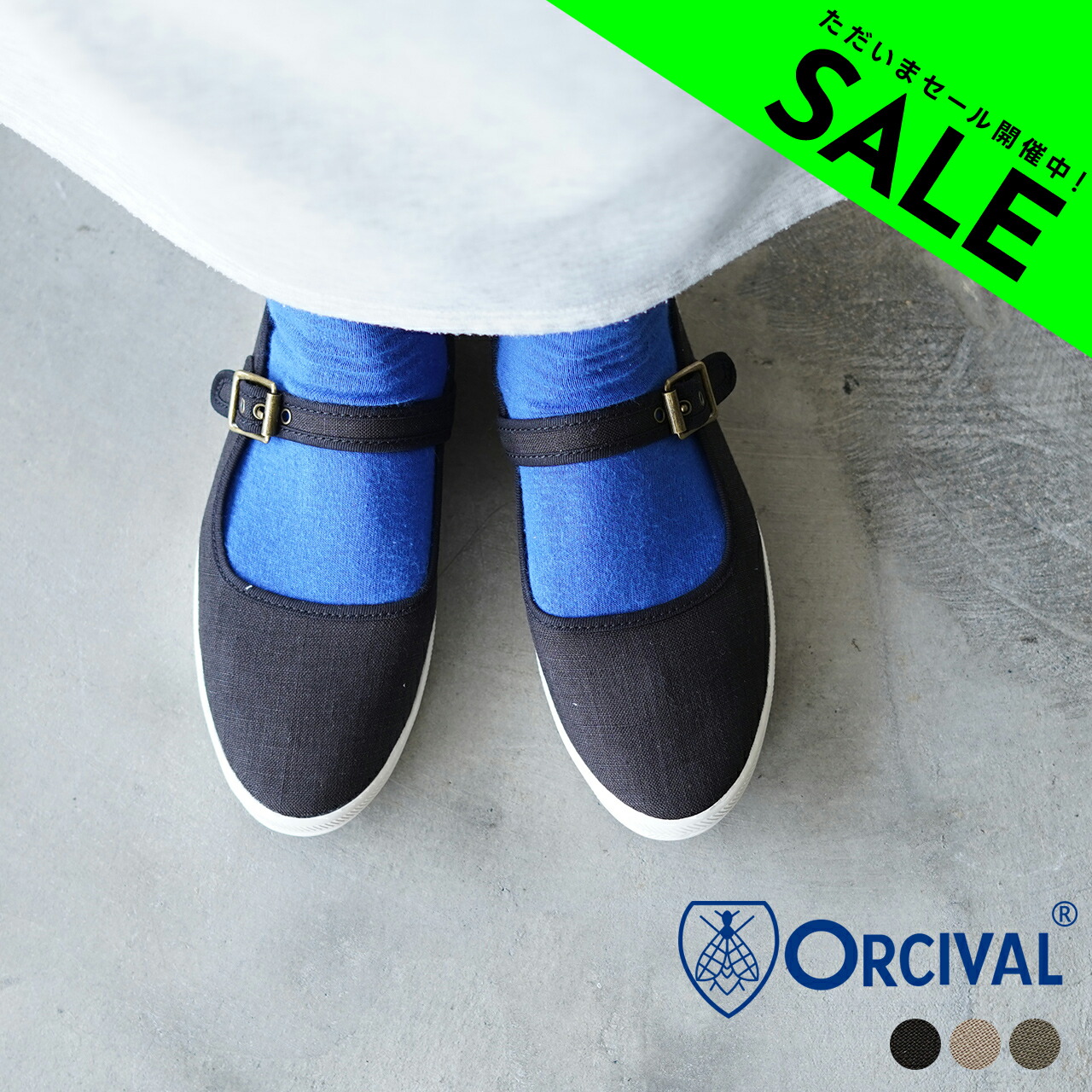 【楽天市場】【アウトレット！30%OFF】オーシバル オーチバル ORCIVAL リネン ストラップ シューズ STRAP SHOES ...