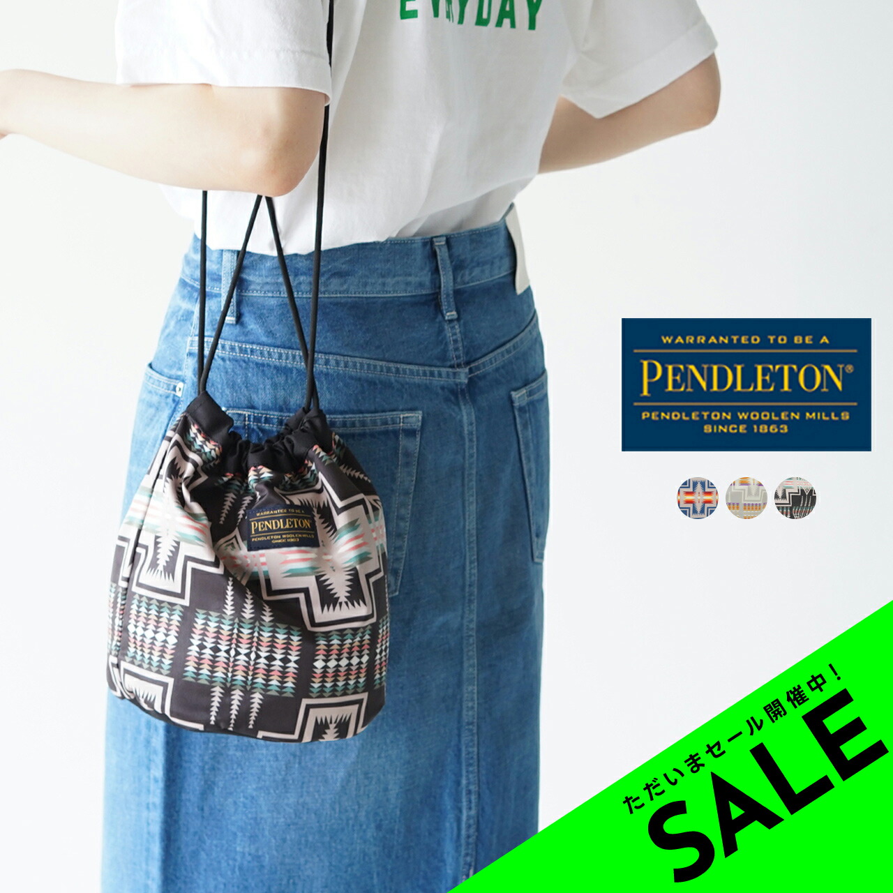 【楽天市場】【SALE！70%OFF】ペンドルトン PENDLETON ドロー ポーチ DRAW POUCH ネイティブ柄 巾着型バッグ ...
