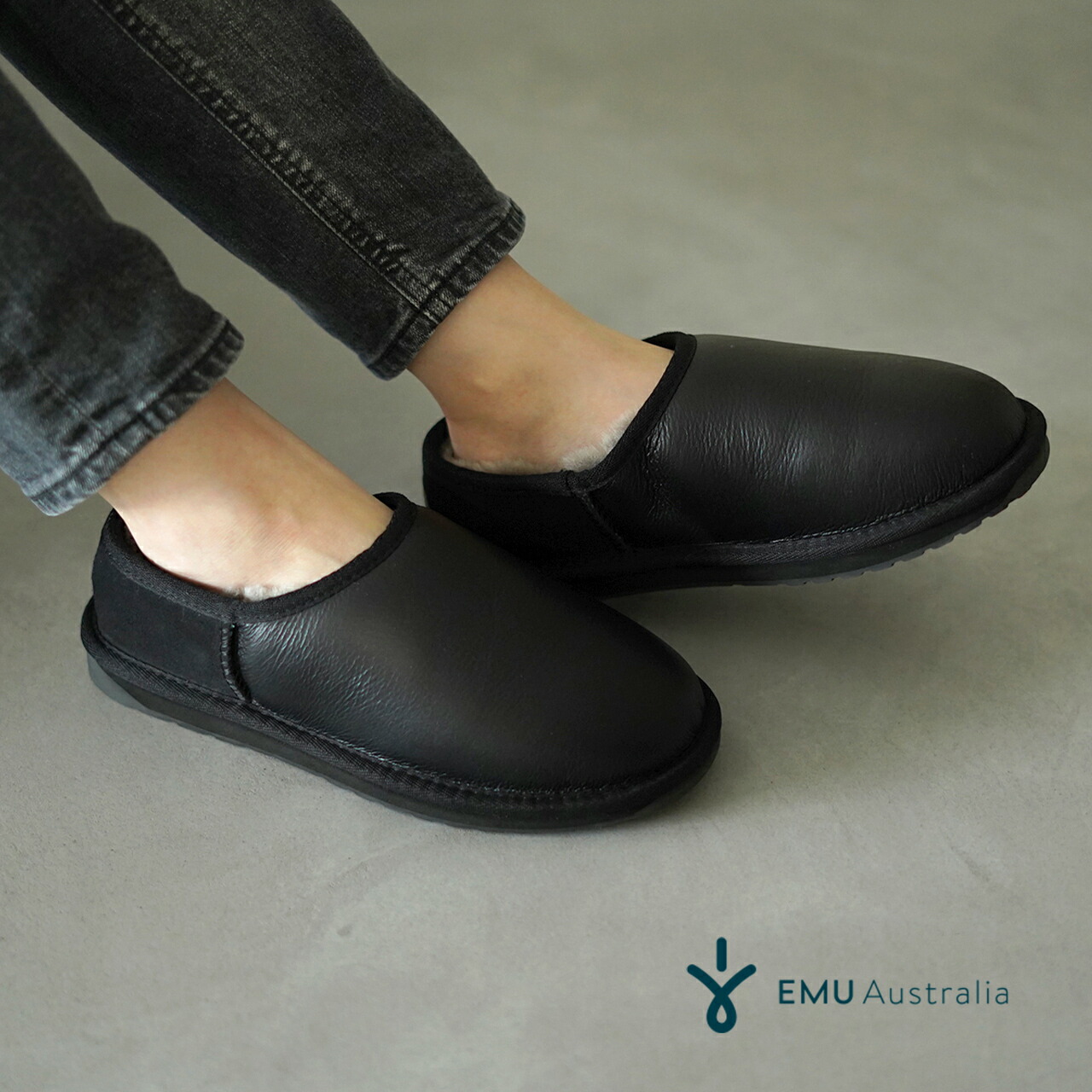 【楽天市場】エミュオーストラリア EMU Australia ピコ タウンゼント 日本限定 レディース レザー ボア ファー スリッポン ロー ...