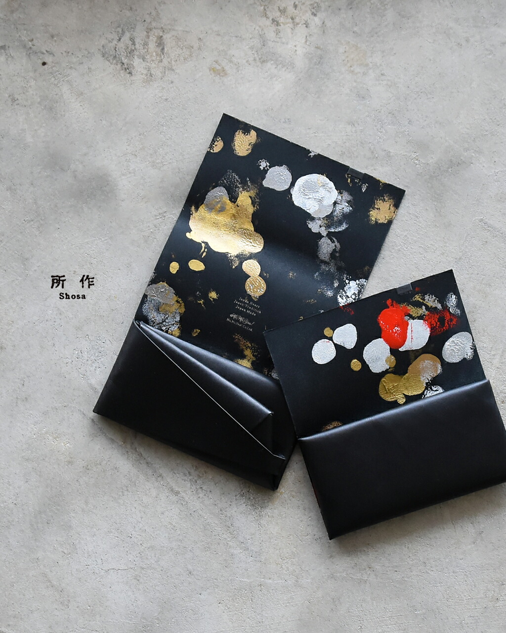 【楽天市場】【ポイント5倍 3/11 9:59まで】ショサ 所作 Shosa ハンドペイント レザー ロングウォレット 長財布 手書き ...