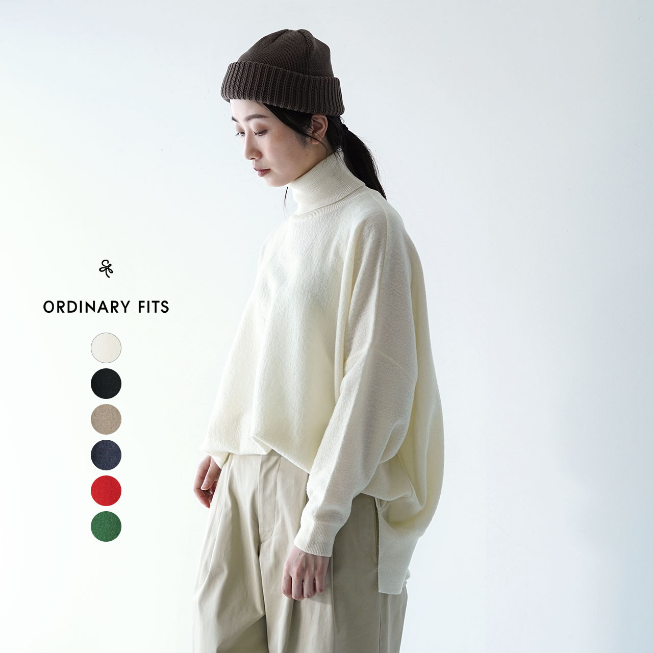 【楽天市場】オーディナリーフィッツ ORDINARY FITS バーバー タートルネック ニット セーター BARBER TURTLE ...