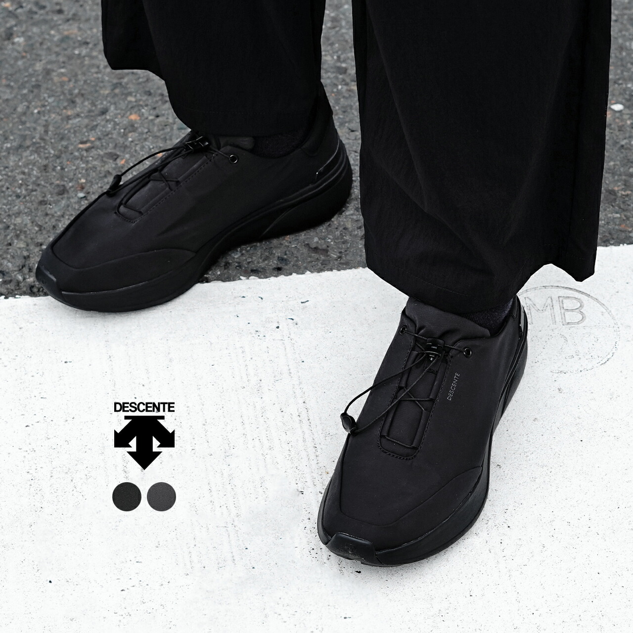 【楽天市場】【ポイント10倍】デサント DESCENTE ウェイサー Wayser RE 2.1 シームレス スニーカー シューズ 防水 ブラック グレー メンズ DM2WJC20【送料無料 ...