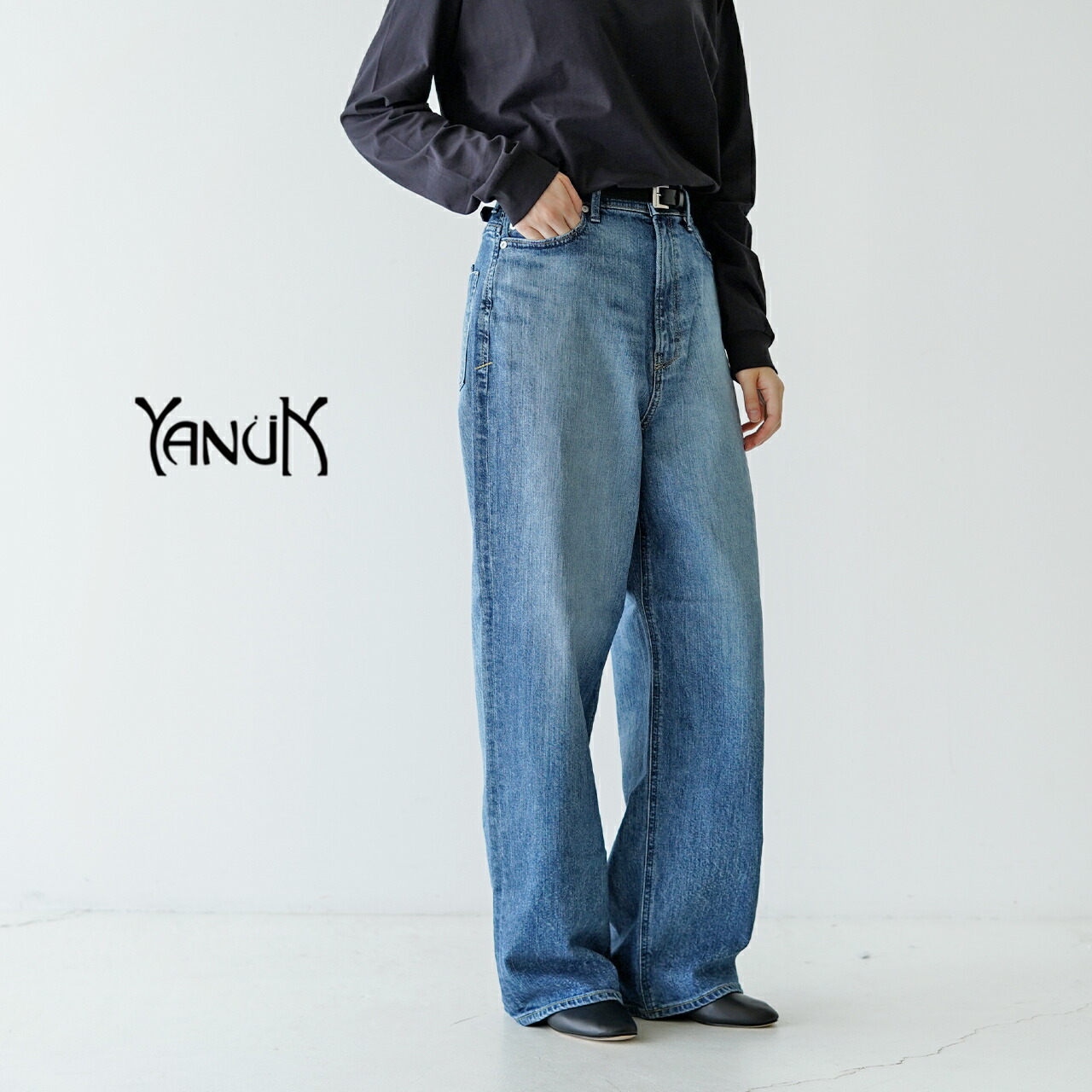 【楽天市場】ヤヌーク YANUK ジョーン ルーズ ストレート JOAN (Loose Straight) -FVB デニムパンツ ジーンズ ブルー レディース 57133221【送料無料 ...