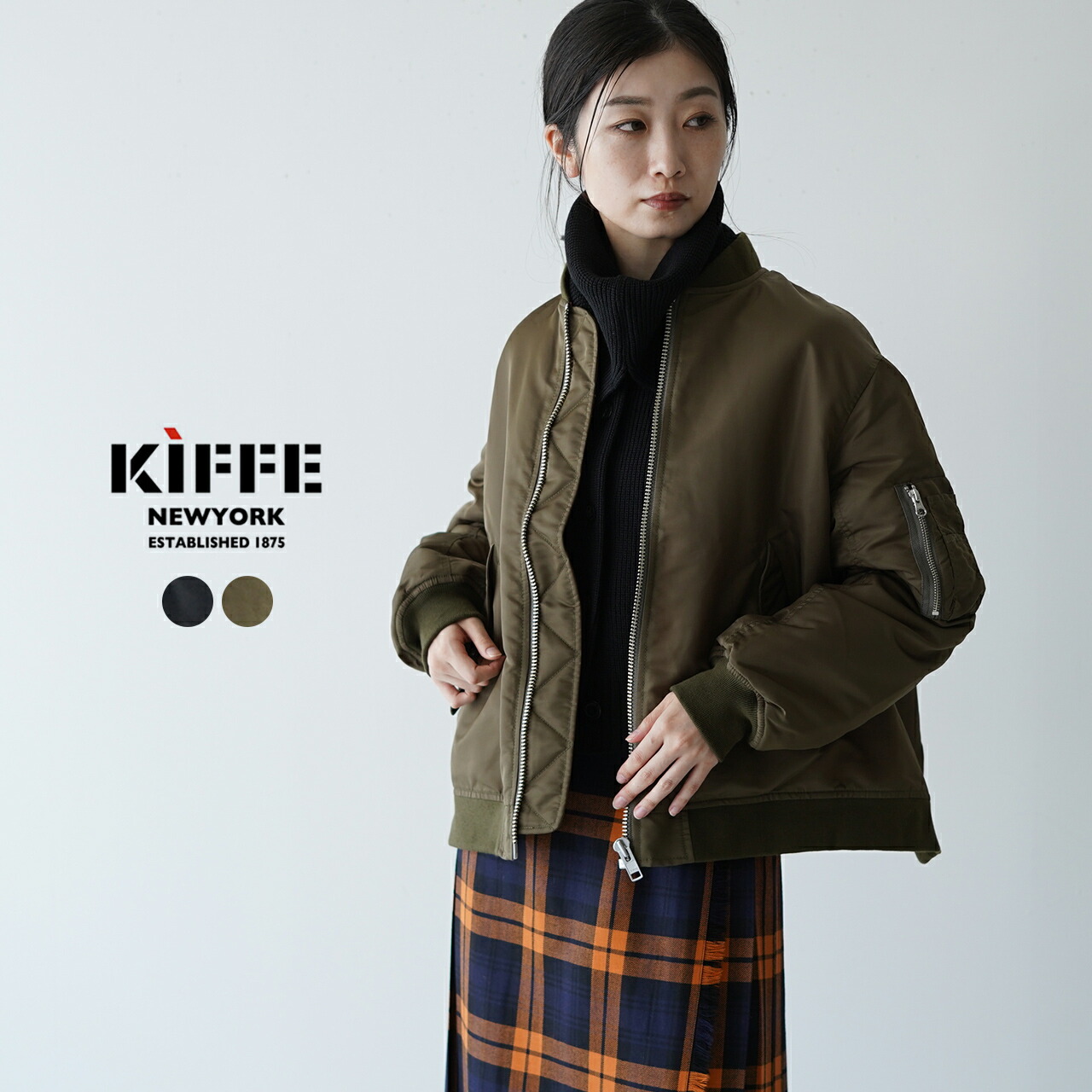 【楽天市場】キッフェ KIFFE フレア エムエーワン FLAIR MA-1 ジャケット アウター レディース KF232NQ25032【送料無料】：Crouka／クローカ