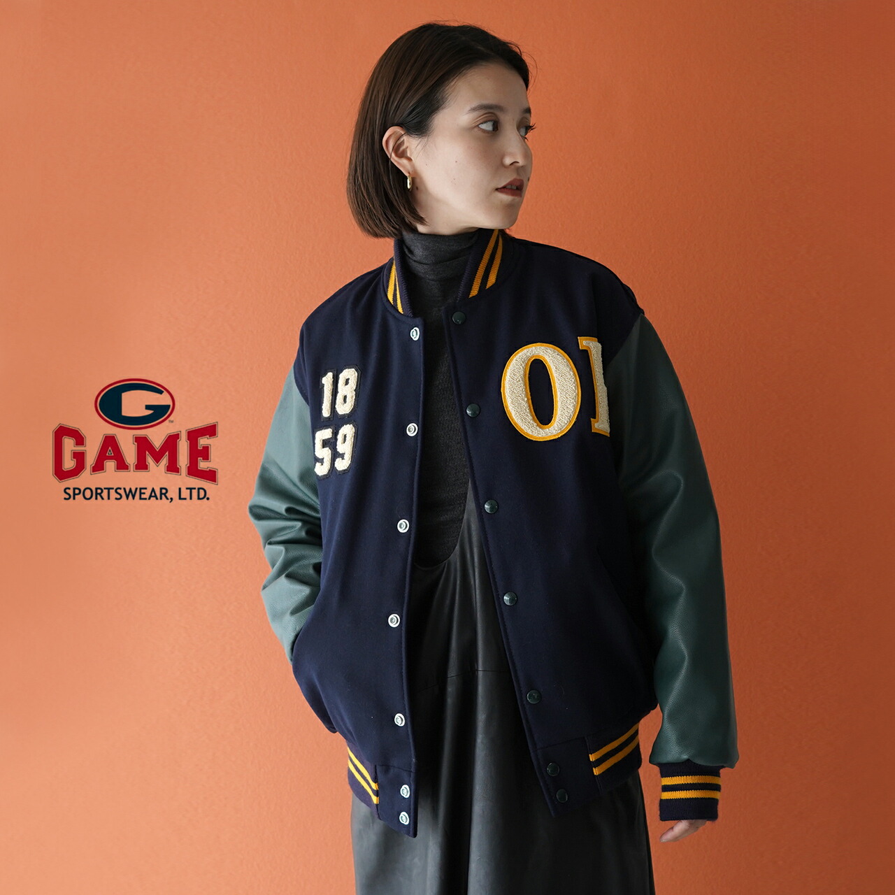 【楽天市場】ゲーム スポーツ ウェア GAME SPORTS WARE ザ ヴァーシティー ジャケット THE VERSITY JACKET ...