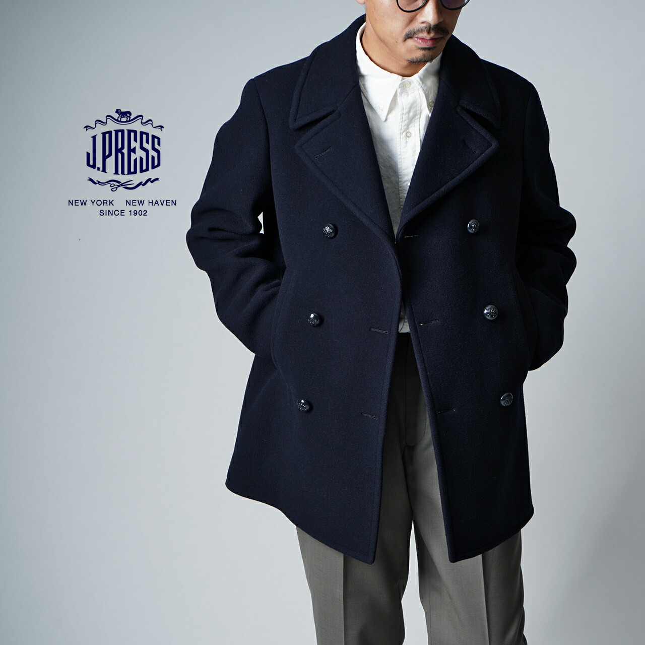 【楽天市場】【ポイント20倍】Jプレス J.PRESS Pコート P-COAT SOFT MELTON ネイビー 紺 メンズ COOASW0054【送料無料】1029 xp20：Crouka／クローカ
