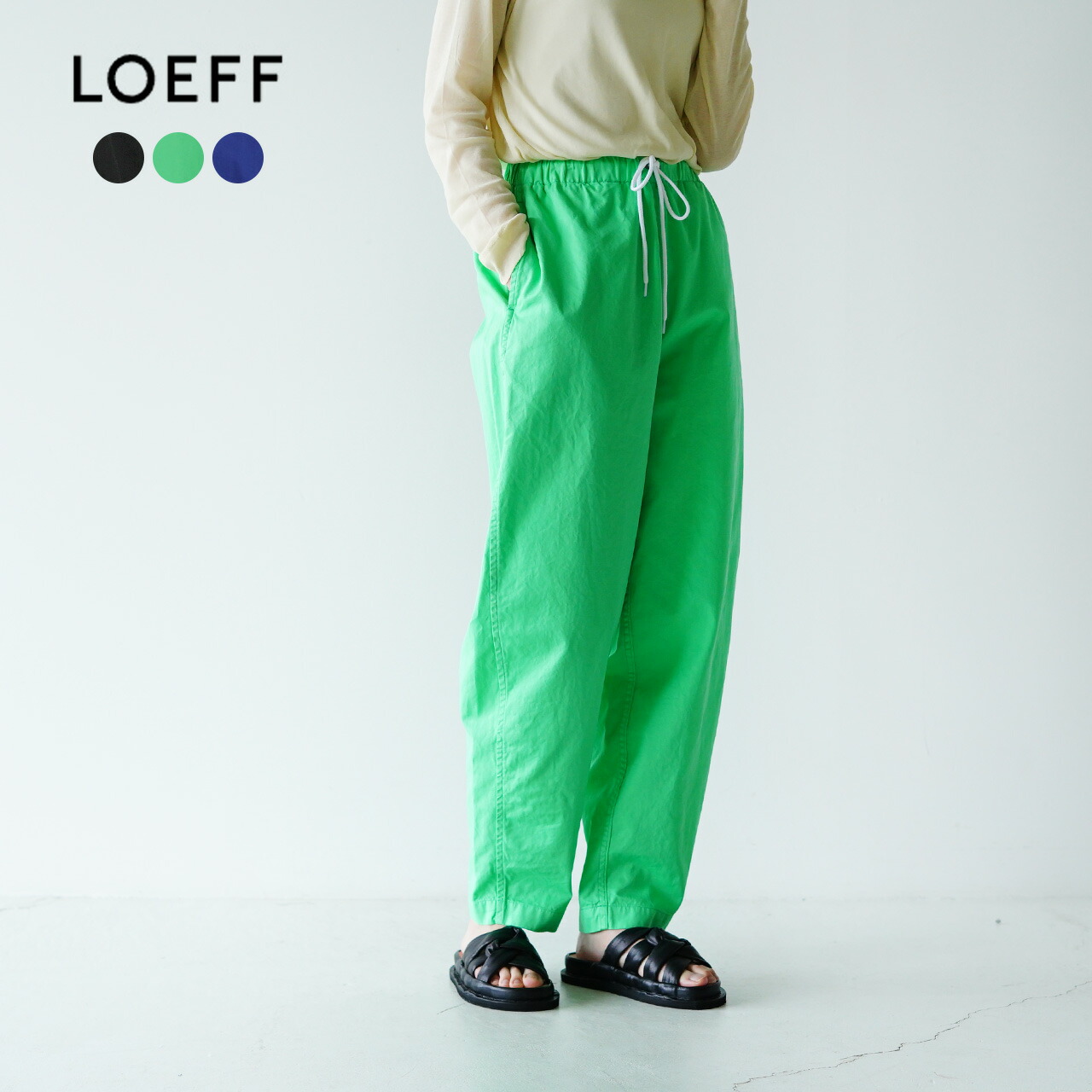 【楽天市場】【ポイント10倍】ロエフ LOEFF コットン ギャバ ボンタン LF CTN GABA P DYE BNTN レディース 8814-243-0132【送料無料】0321 ...