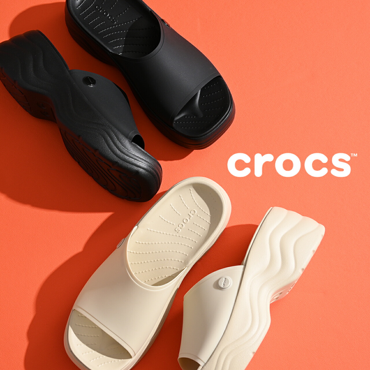 【楽天市場】【SALE！50%OFF】クロックス crocs スカイライン スライド SKYLINE SLIDE プラットフォーム サンダル ...