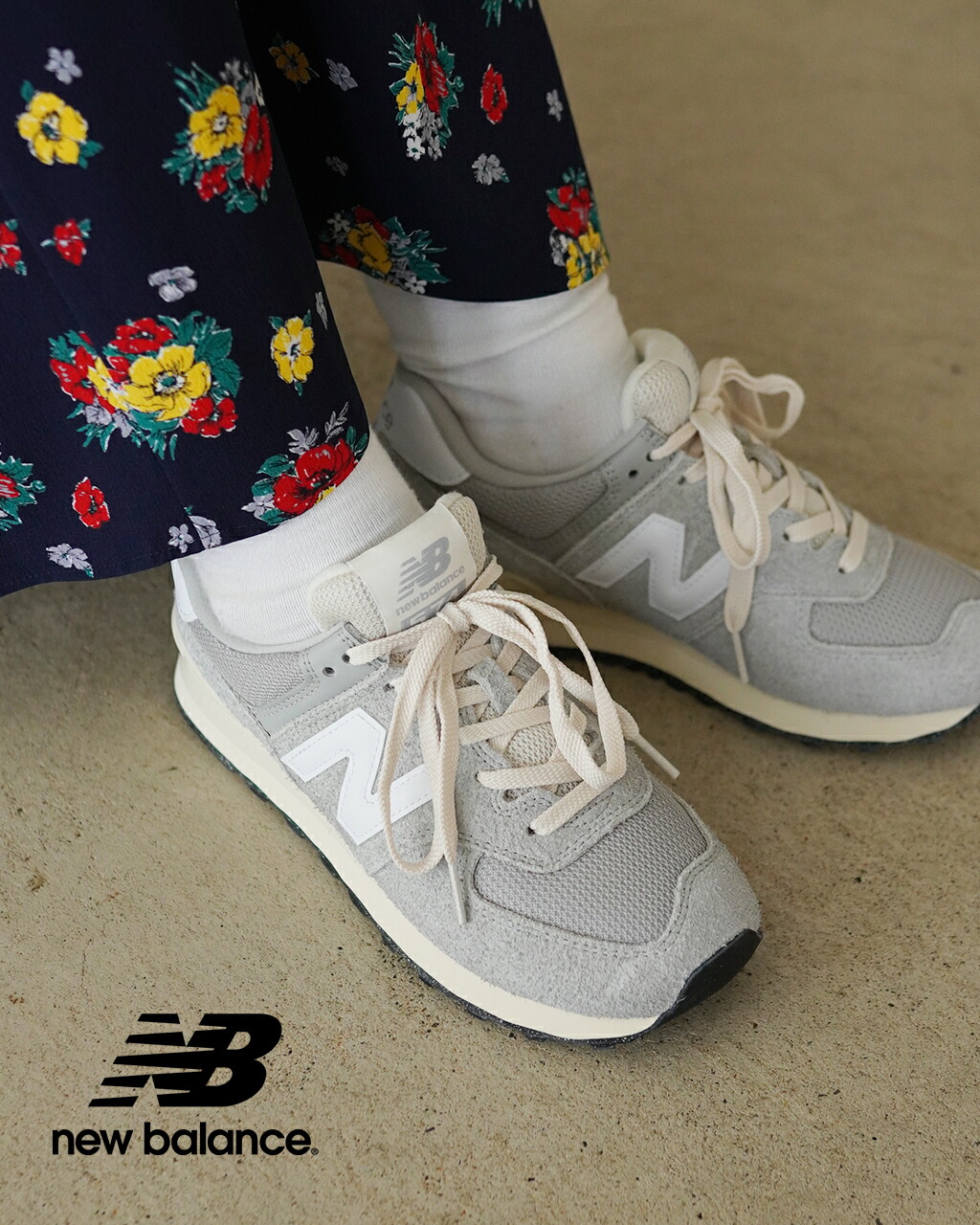 【楽天市場】ニューバランス new balance ローカット レースアップ スニーカー グレー レディース U574RBL【送料無料 ...