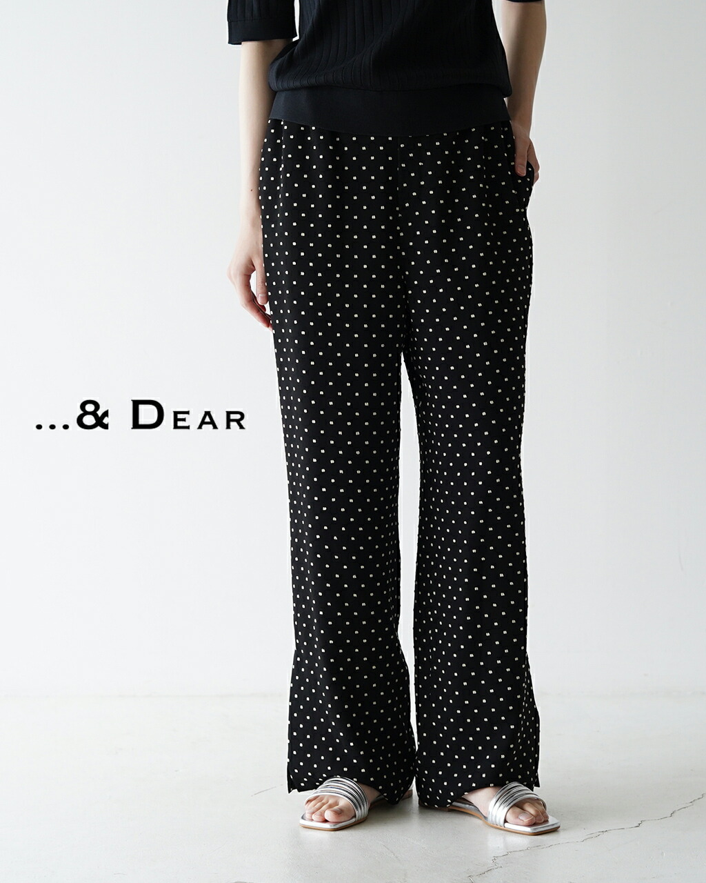 【楽天市場】アンド ディアー & DEAR パンツ PANTS ジャガード イージーパンツ ブラック レディース R-1460【送料無料 ...