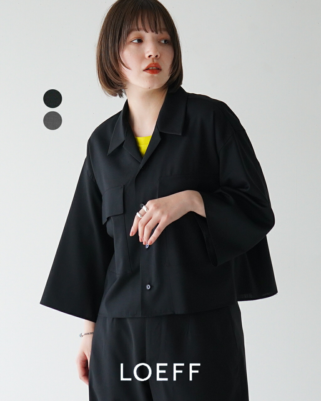 【楽天市場】【SALE！20%OFF】ロエフ LOEFF ウールトロ シャツ LF W TORO SFL SHT ショート丈 黒 灰 レディース 8811-299-0058【送料無料】0329 ...