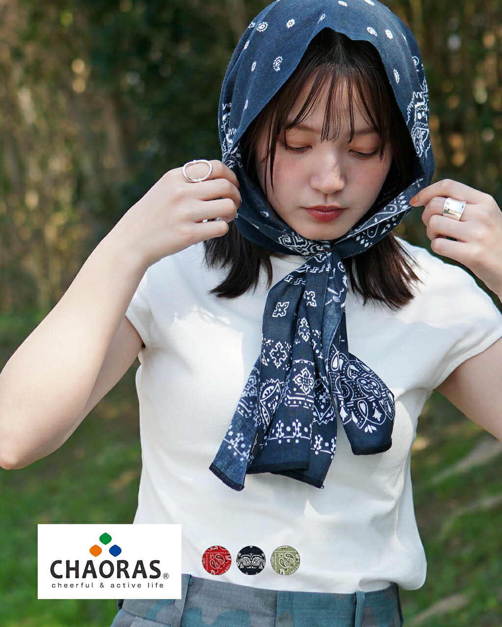 【楽天市場】チャオラス CHAORAS 【バンダナ柄】スポーツてぬぐい 手ぬぐい スカーフ 登山 アウトドア メンズ レディース 軽量・速乾 ...