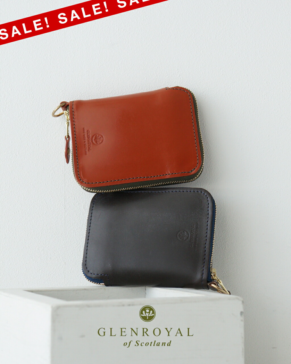 【楽天市場】【SALE！30%OFF】グレンロイヤル GLENROYAL スモール ジップ ウォレット レディース メンズ SMALL ZIP WALLET コンパクト 二つ折り ミニ財布 D ...