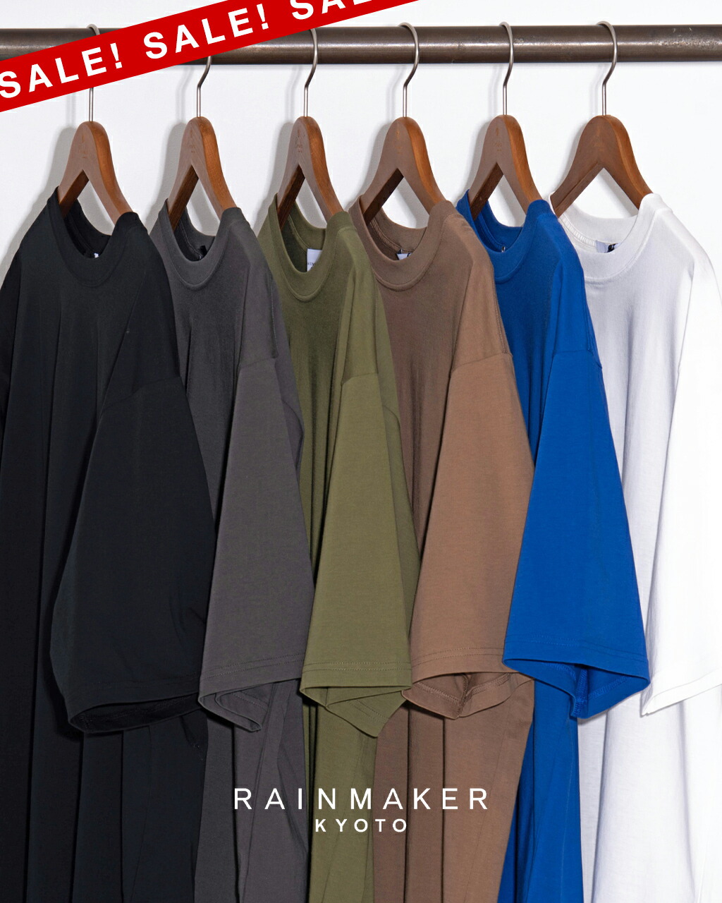 【楽天市場】【アウトレット！20%OFF】レインメーカー RAINMAKER CROUKA別注 クルーネック Tシャツ カットソー プルオーバー 半袖 無地 メンズ CREW-NECK T ...