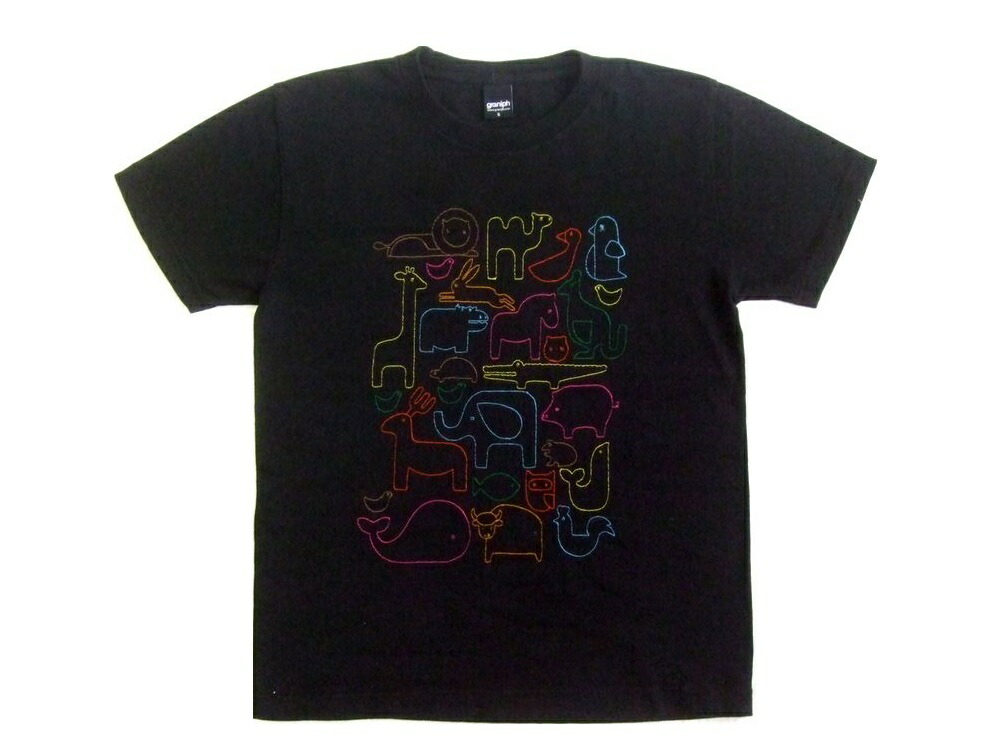 【楽天市場】廃盤 graniph 「S」 Animal embroidery T-shirt グラニフ アニマル 刺繍 Tシャツ 069110 ...