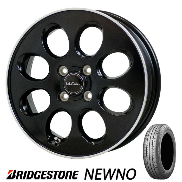 【楽天市場】新品 155/65R14 2022年製 BRIDGESTONE ブリヂストン NEWNO ニューノ タイヤ アルミホイール 4本セット ララパーム オーバル ホットスタッフ ...