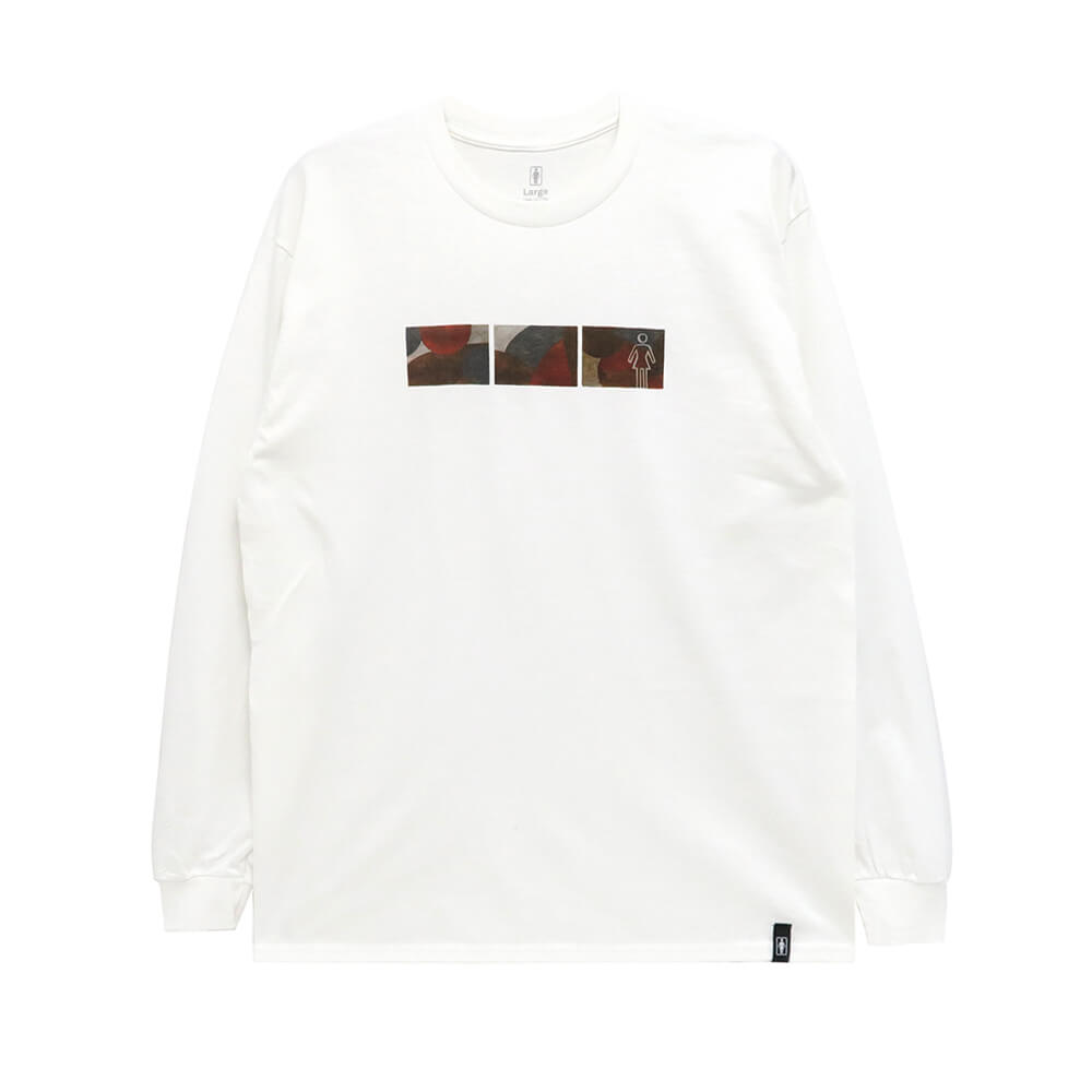 【楽天市場】girl Long Sleeve ガール ロングスリーブtシャツ Wonder White スケートボード スケボー 2581