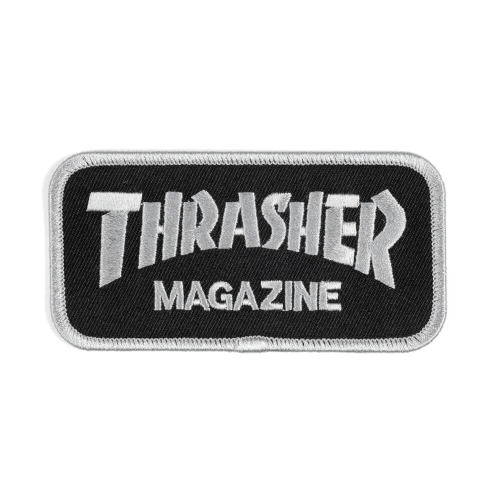 【楽天市場】THRASHER PATCH スラッシャー ワッペン LOGO PATCH BLACK/GREY（US企画） スケートボード ...