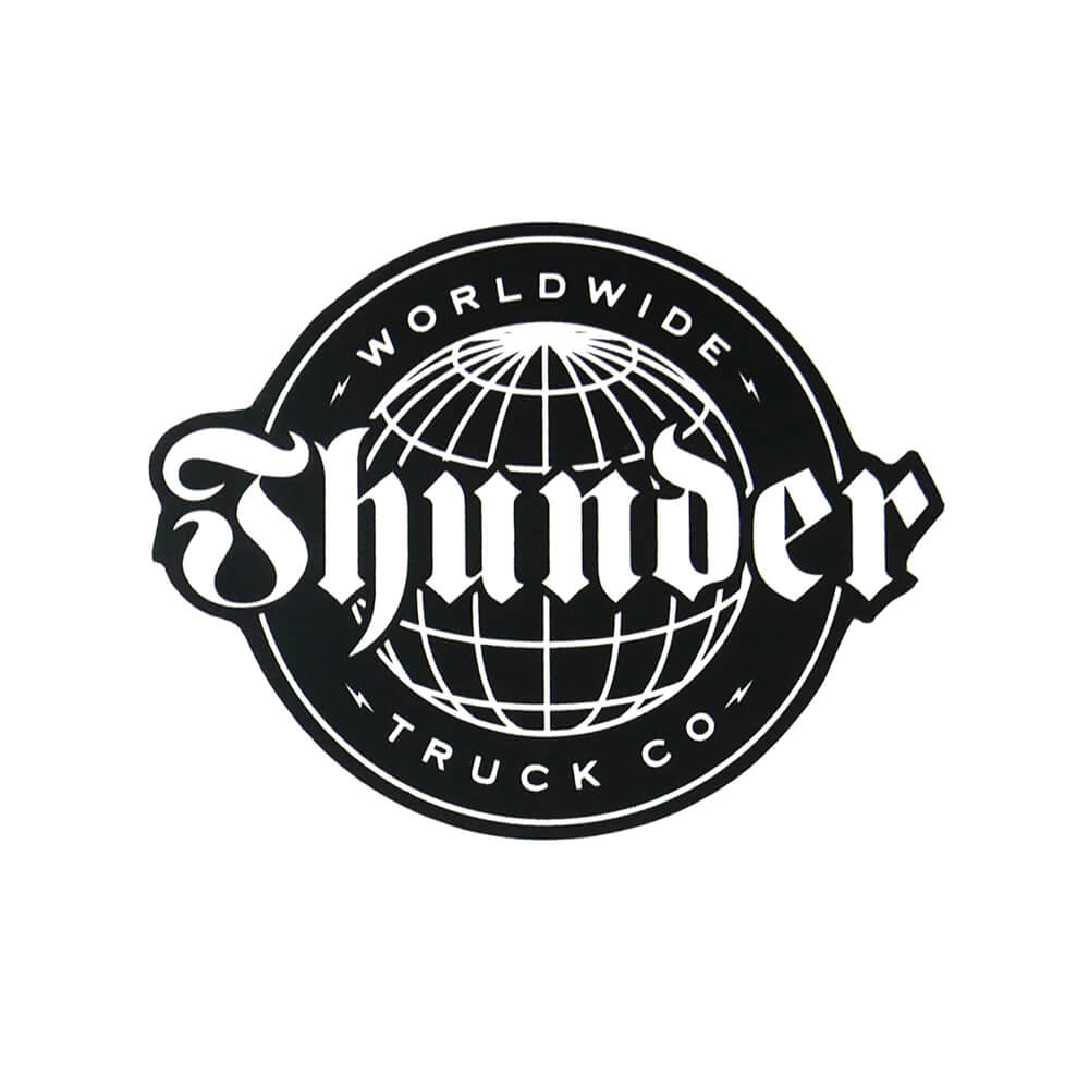 【楽天市場】THUNDER STICKER サンダー ステッカー WORLD WIDE BLACK/WHITE スケートボード スケボー ...
