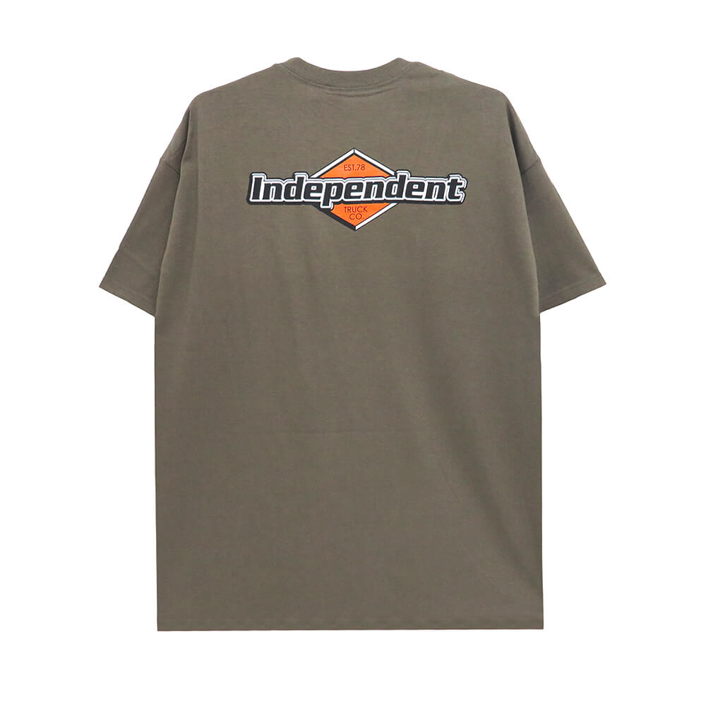 【楽天市場】INDEPENDENT T-SHIRT インディペンデント Tシャツ MOJOCHROME OLIVE スケートボード スケボー ...