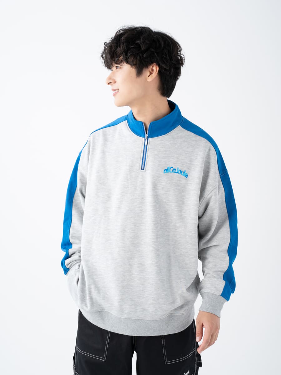 【楽天市場】【allCaJoule】ハーフジップスウェット ｜ スカイピース テオ ジン youtube ユーチューブ ユーチューバー ...