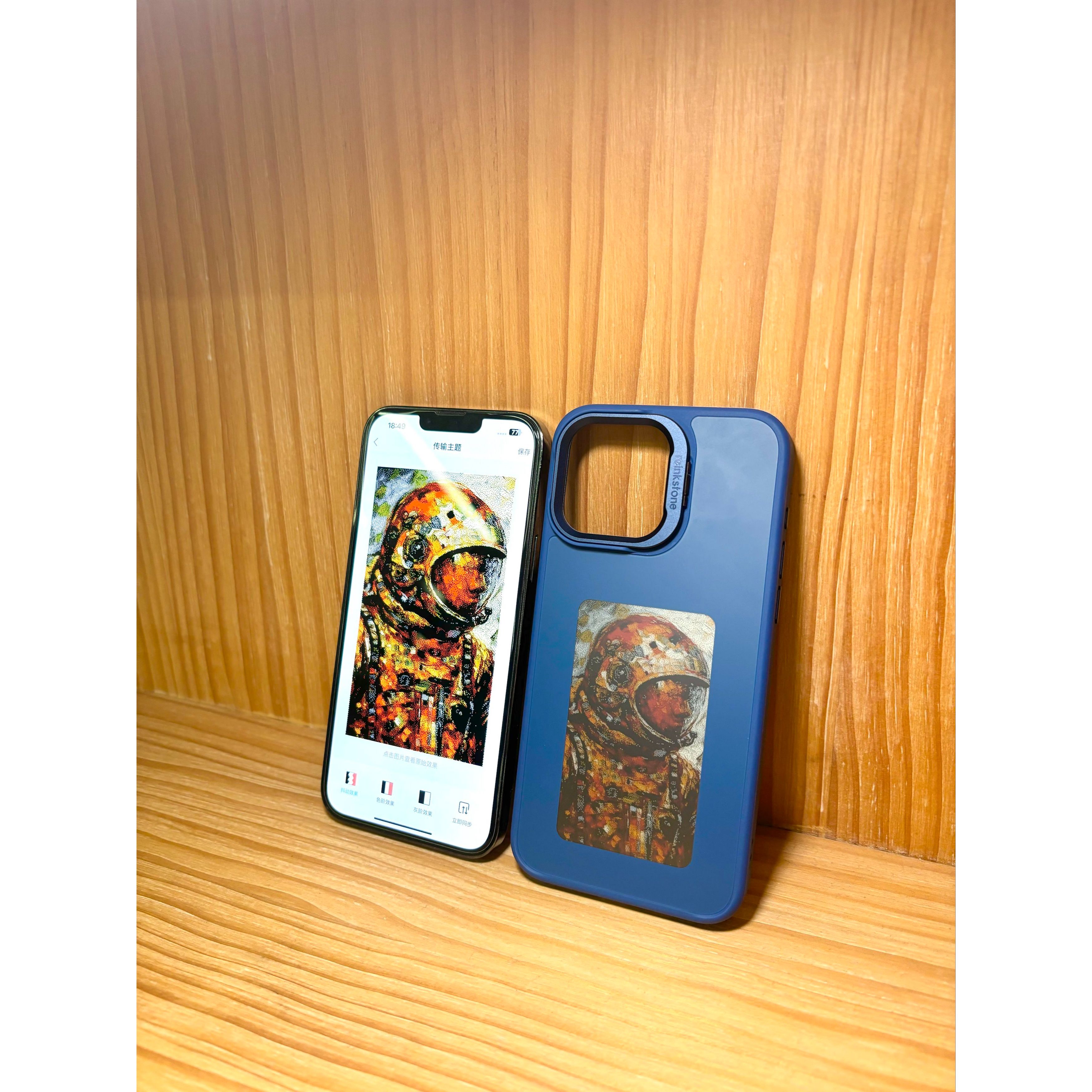 【正規販売代理店】ReinkStone Reink Case C1 iPhoneアプリ操作で、ケースのデザインが変わる！E-Ink4色 スクリーン付きスマホケース iPhoneケース リインク ...