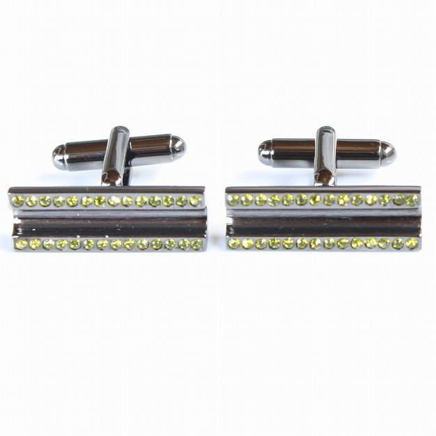 【楽天市場】THOMPSON トンプソン オリーブクリスタル付ガンメタカフスボタン・カフリンクス メンズ th0186 結婚式 旦那 ...