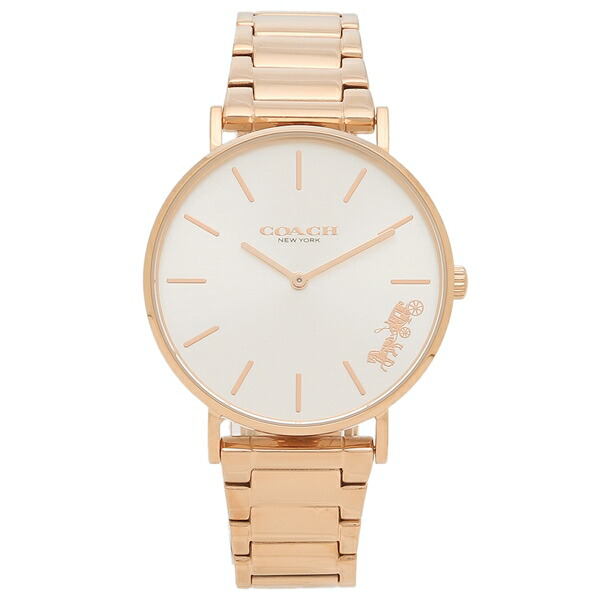 【楽天市場】コーチ レディース 時計 ペリー 36mm クォーツ ホワイト ゴールド COACH 14503576 ステンレススチール【返品 ...